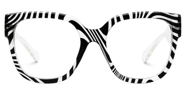 Reineke Zebra Print Eyeglasses and Square Frames