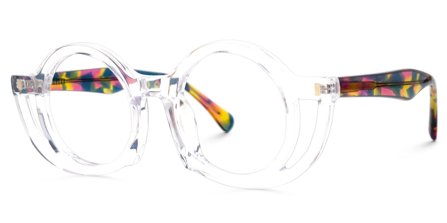 Round Yolander Crystal Glasses deals -Zeelool Glasses