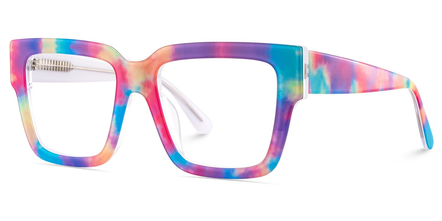 Pop Acetate Colorful Frame Glasses with Square Shape | Zeelool