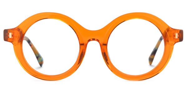 Round Henson Orange Glasses deals -Zeelool Glasses