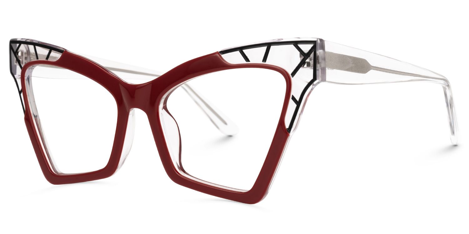 Katiee Cateye Red Glasses