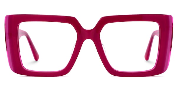 Parris Bright Red Eyeglasses in Rectangle Frames