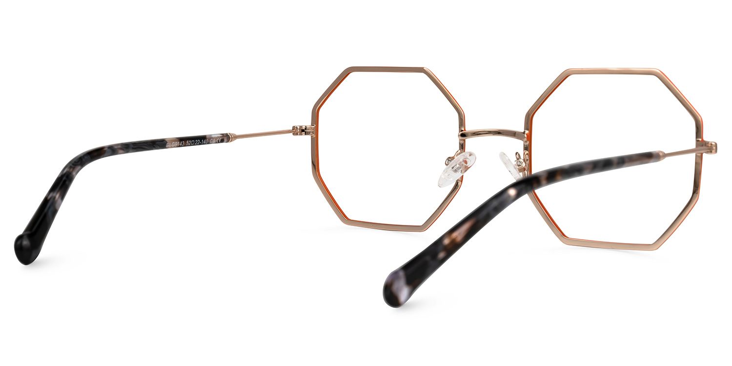 Geometric Griffith Orange Glasses for Sale -Zeelool Glasses