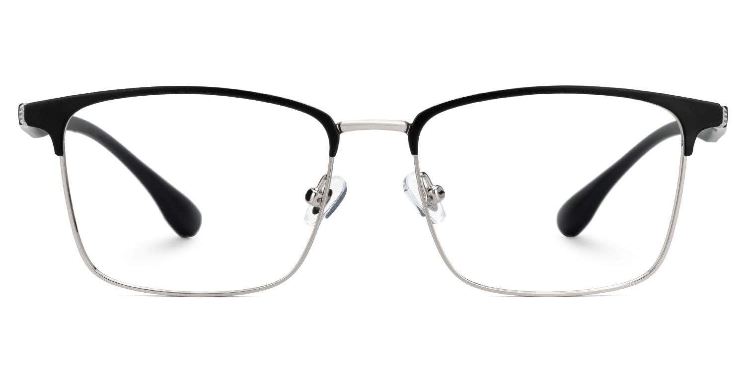 Eaddy Silver Eyeglasses with Rectangle Shape | Zeelool Optical