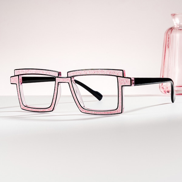 Zephyr Pink Glasses in Cyberpunk Style Eyeglasses