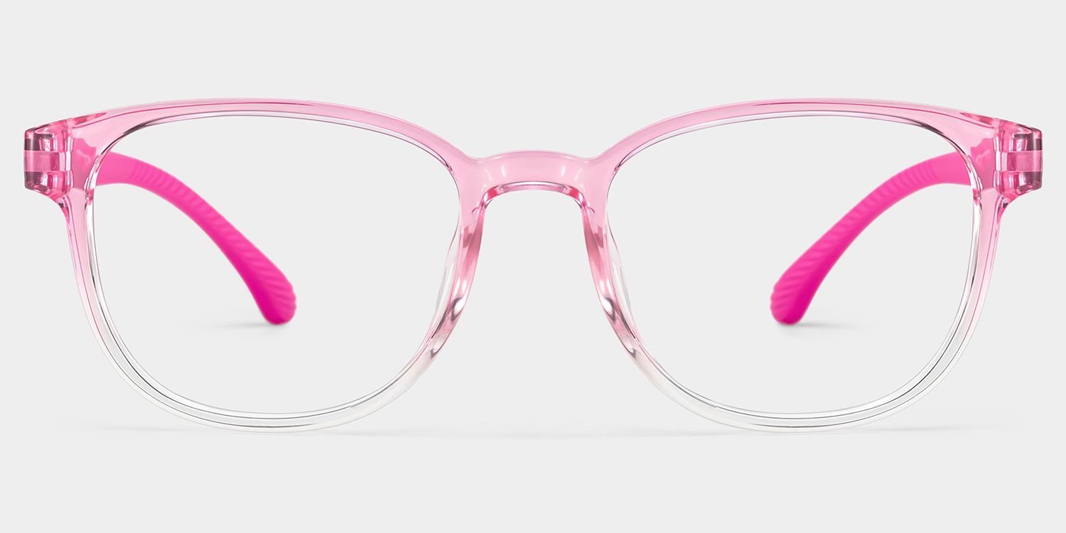 Dale Round Black Red Frame Eyeglasses for Pre-tweens