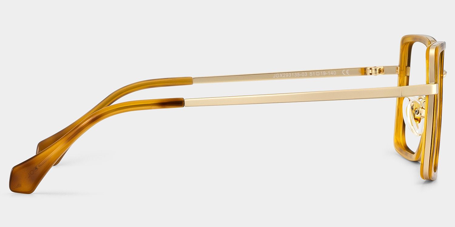Shane Amber Frame Glasses with Square Frame Online | ZEELOOL