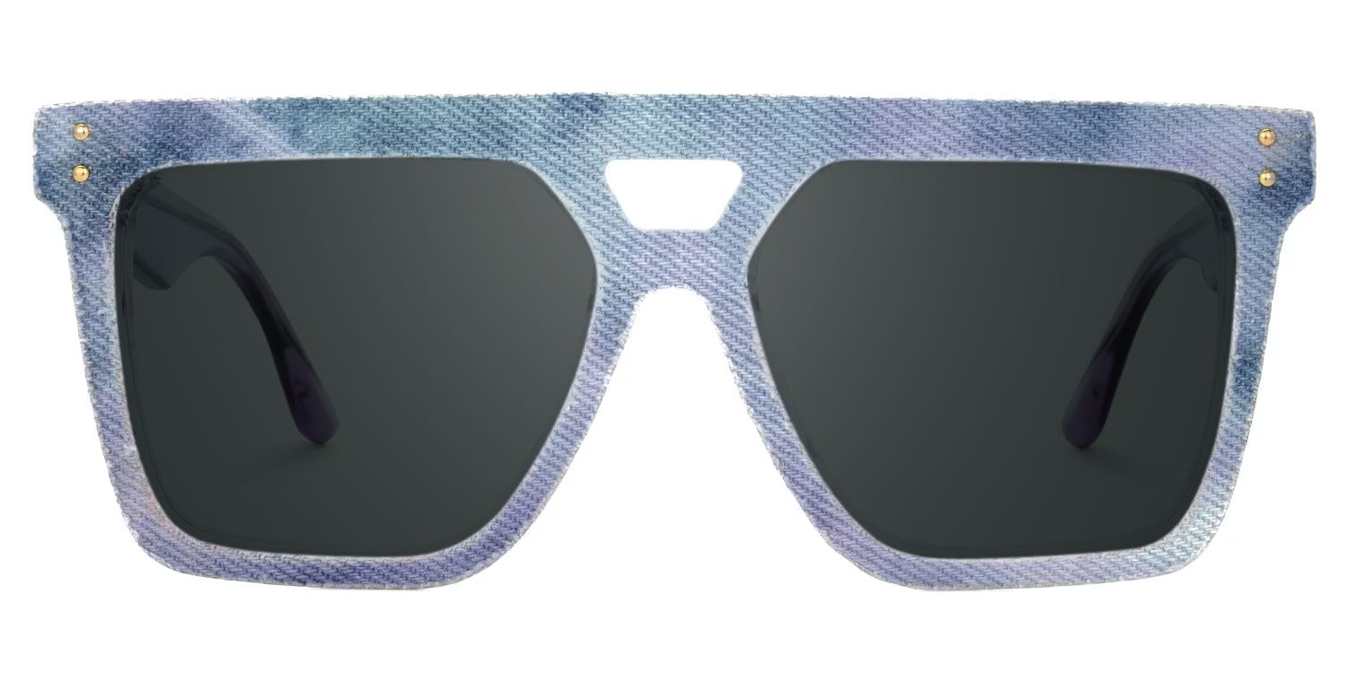 Rubin Blue Purple Denim Sunglasses | Zeelool