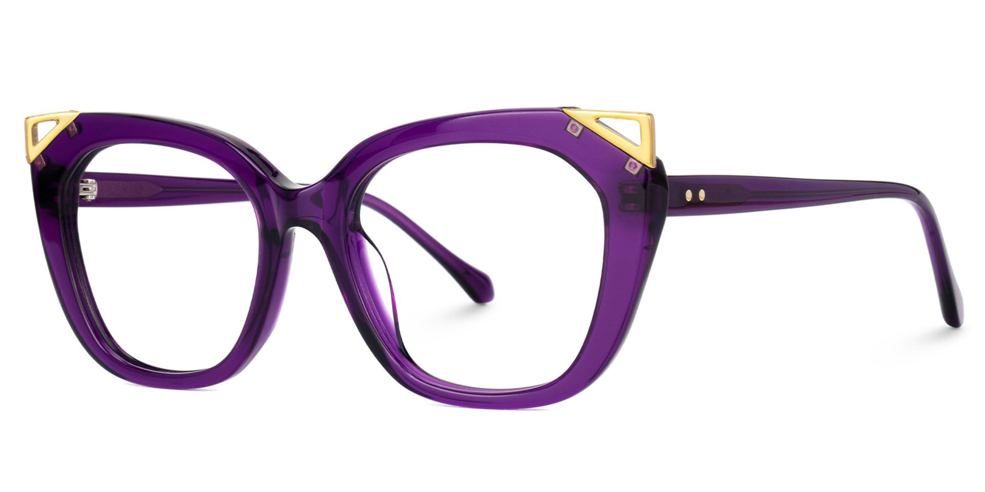 Hellena Cateye Clear Purple Glasses Frames for Ladies | Zeelool