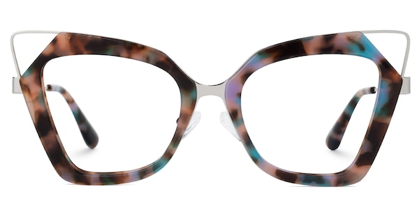 Tonaya Butterfly Pink-Tortoise Eyeglasses with Mixed Materials -Zeelool