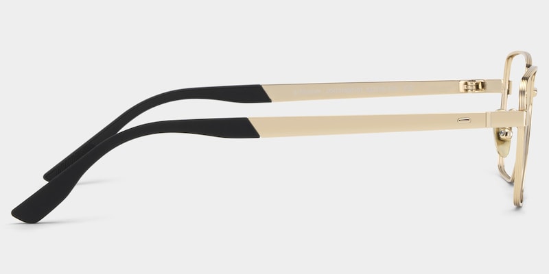 Jameson Gold Frame Prescription Glasses with Geometric Shape | ZEELOOL