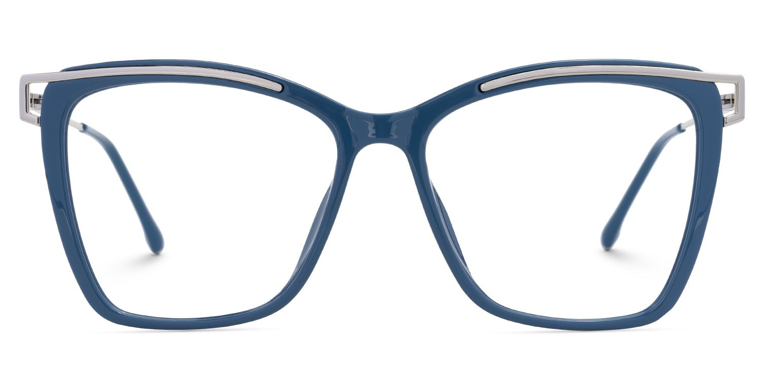 Square Krystle Blue Glasses deals -Zeelool Glasses