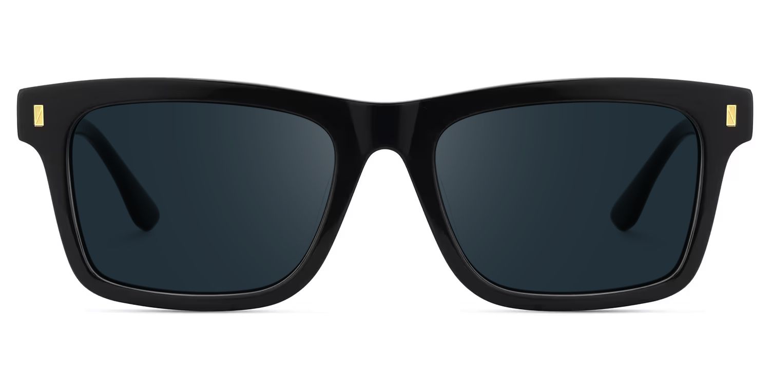 Men's Black Eyeglasses With Rectangle Shape