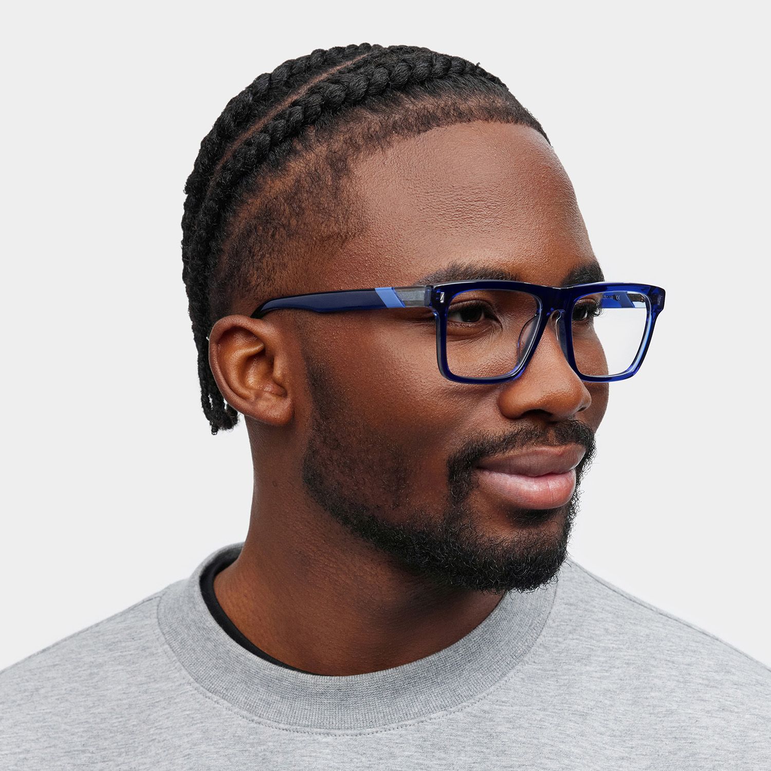 Rectangle Blue Eyeglasses- Henry Acetate Frame Glasses