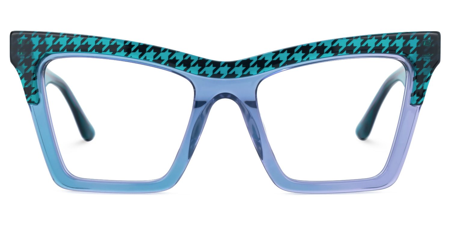 Jaclyn Designer Eyeglasses in Cateye Green Frame