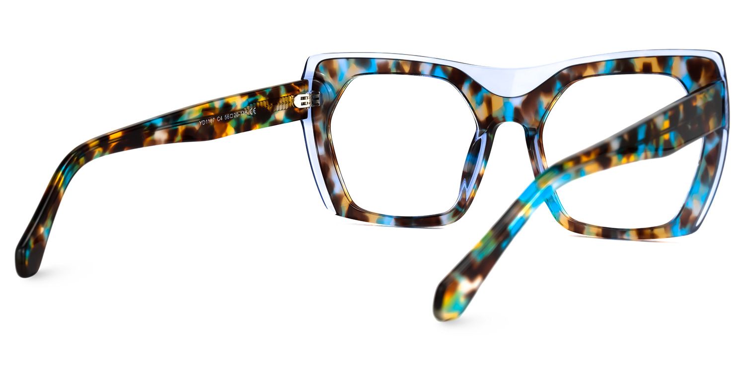Geometric Gaynell Tortoise Glasses deals -Zeelool Glasses