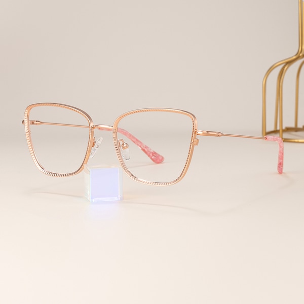 Rose Gold Metal Glasses Frames