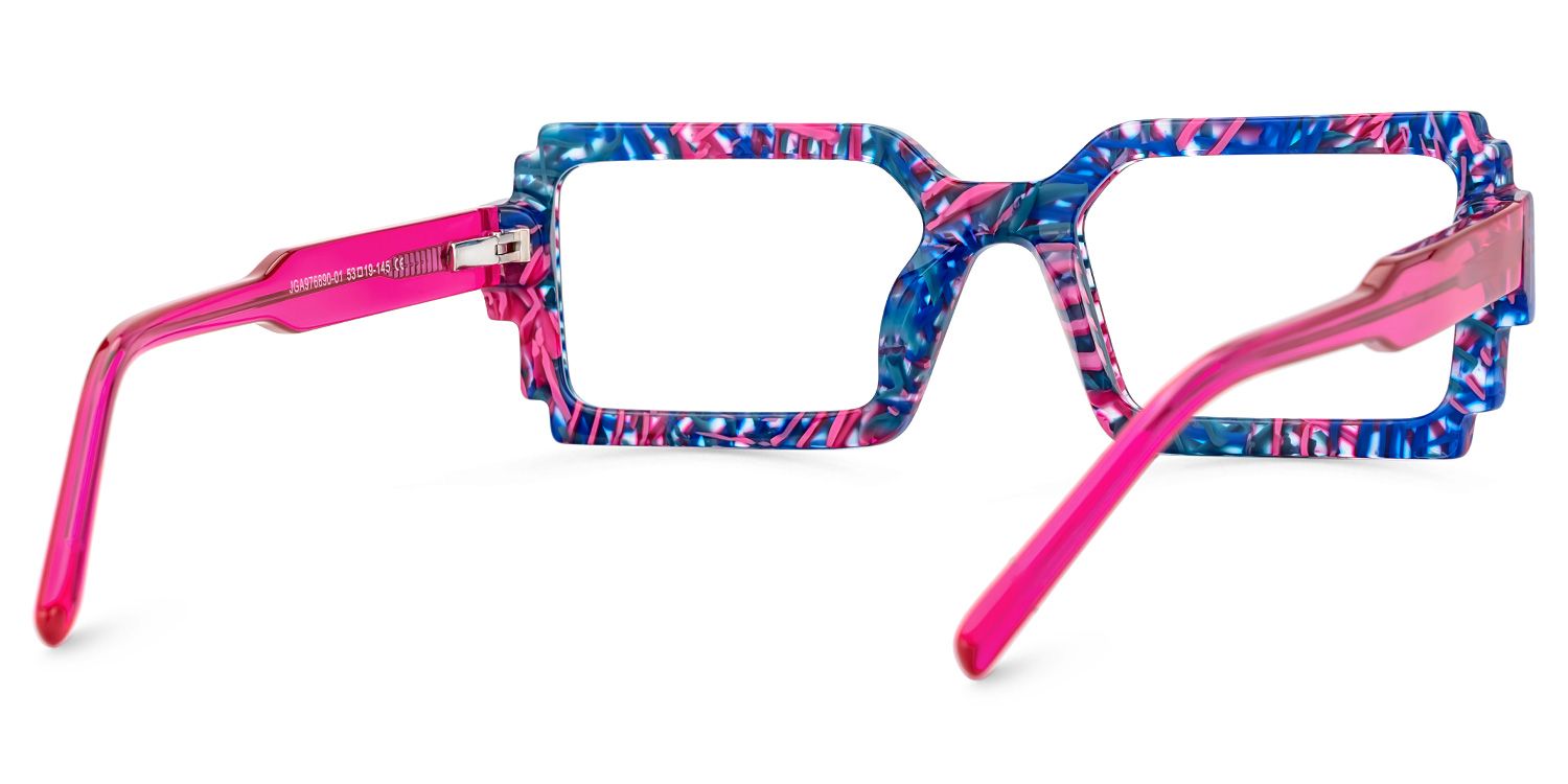 Frederick Bright Color Bold Rectangle Glasses | Zeelool