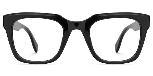 Schealer Square Dark Bold Black Full Frame Glasses
