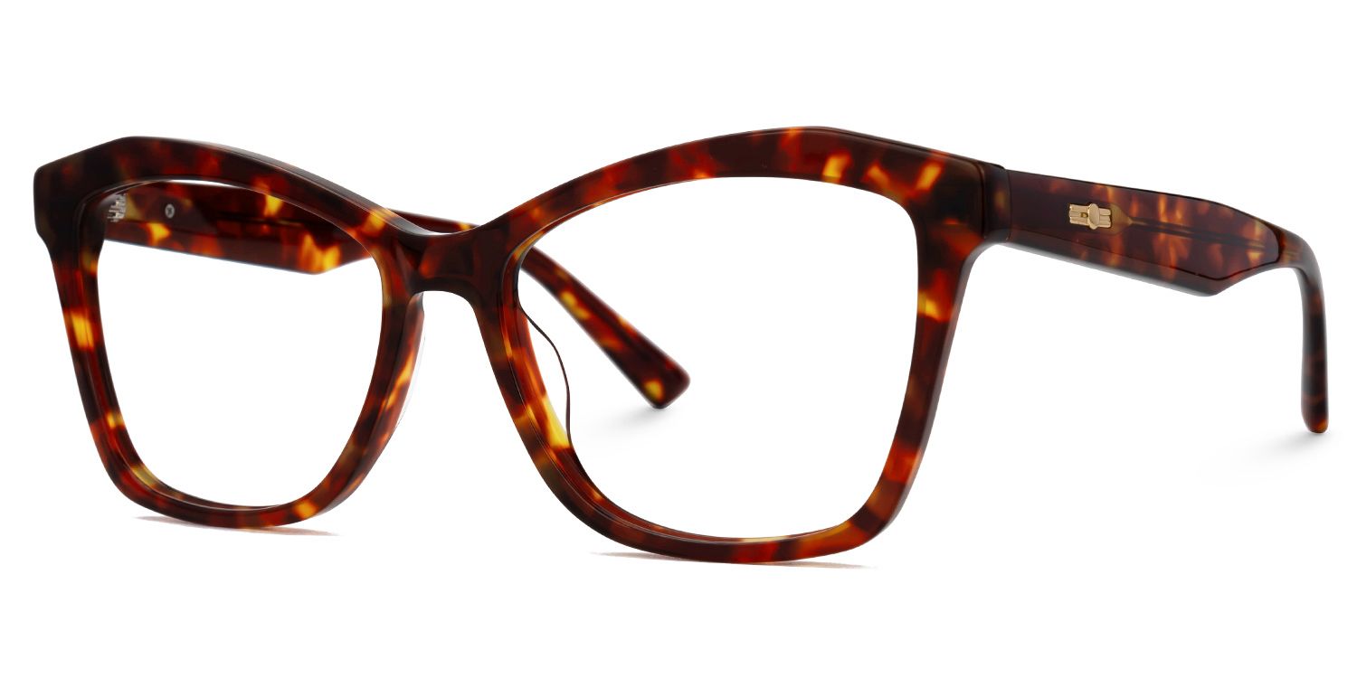 Tortoise Acetate Butterfly Eyeglasses- Angelee