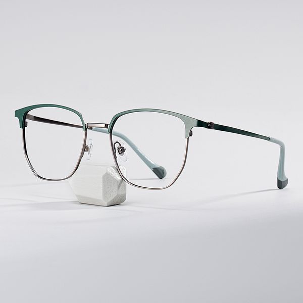Green Browline Glasses With High-quality Material