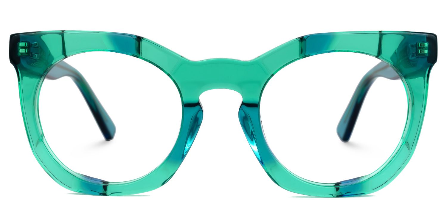 Leisa Round Green Glasses