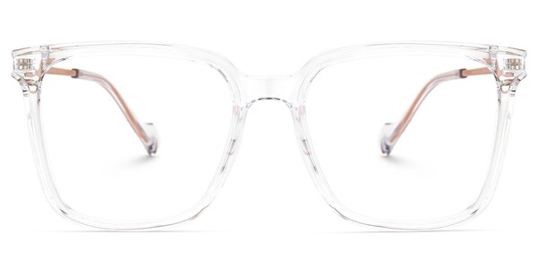 Thin Crystal Frame Glasses With Square Shape