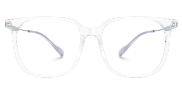 Square Glasses Thin Frame With Silver Temples