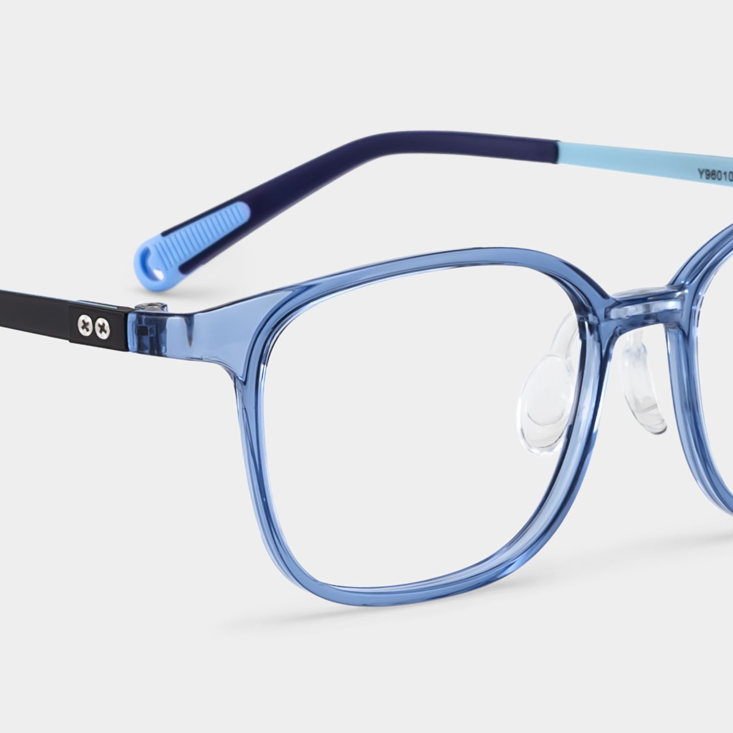 Lane Rectangle Blue Cystal Frame Eyeglasses for Teens