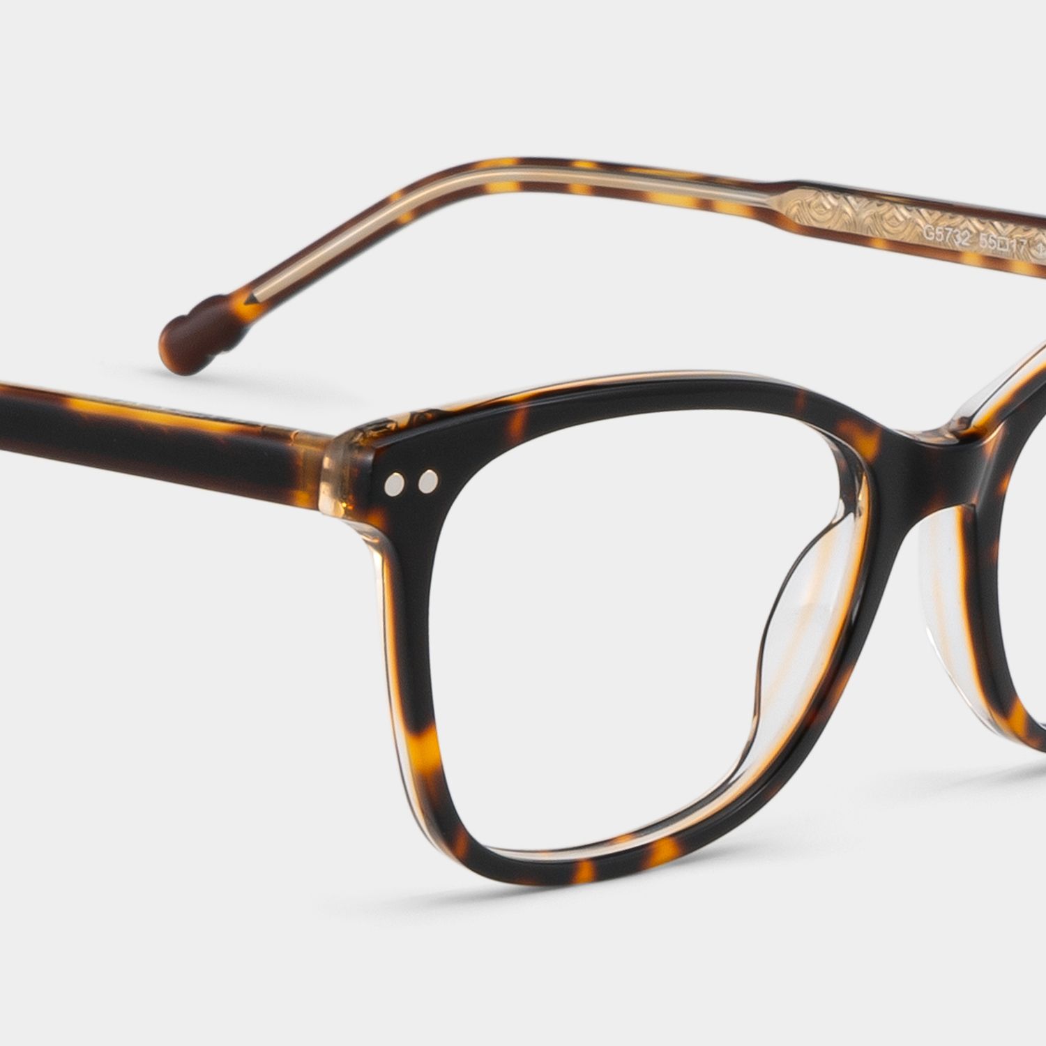 Marigold tortoise rectangle eyeglasses Online | ZEELOOL