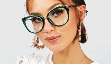 Sparkly Eyeglasses with Glitter and Bling Frames | ZEELOOL
