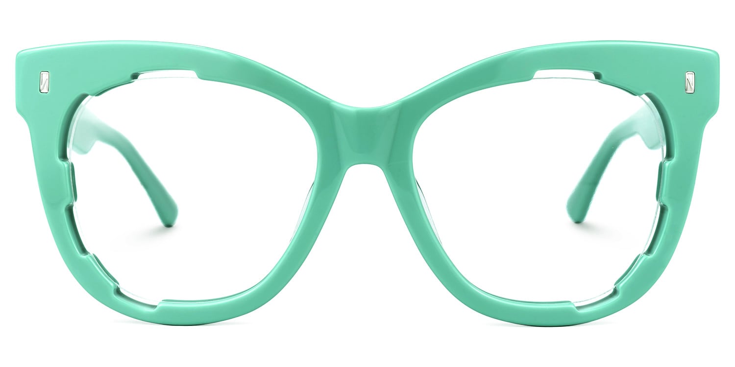 Fauzaan Cateye Green Glasses | Zeelool Glasses