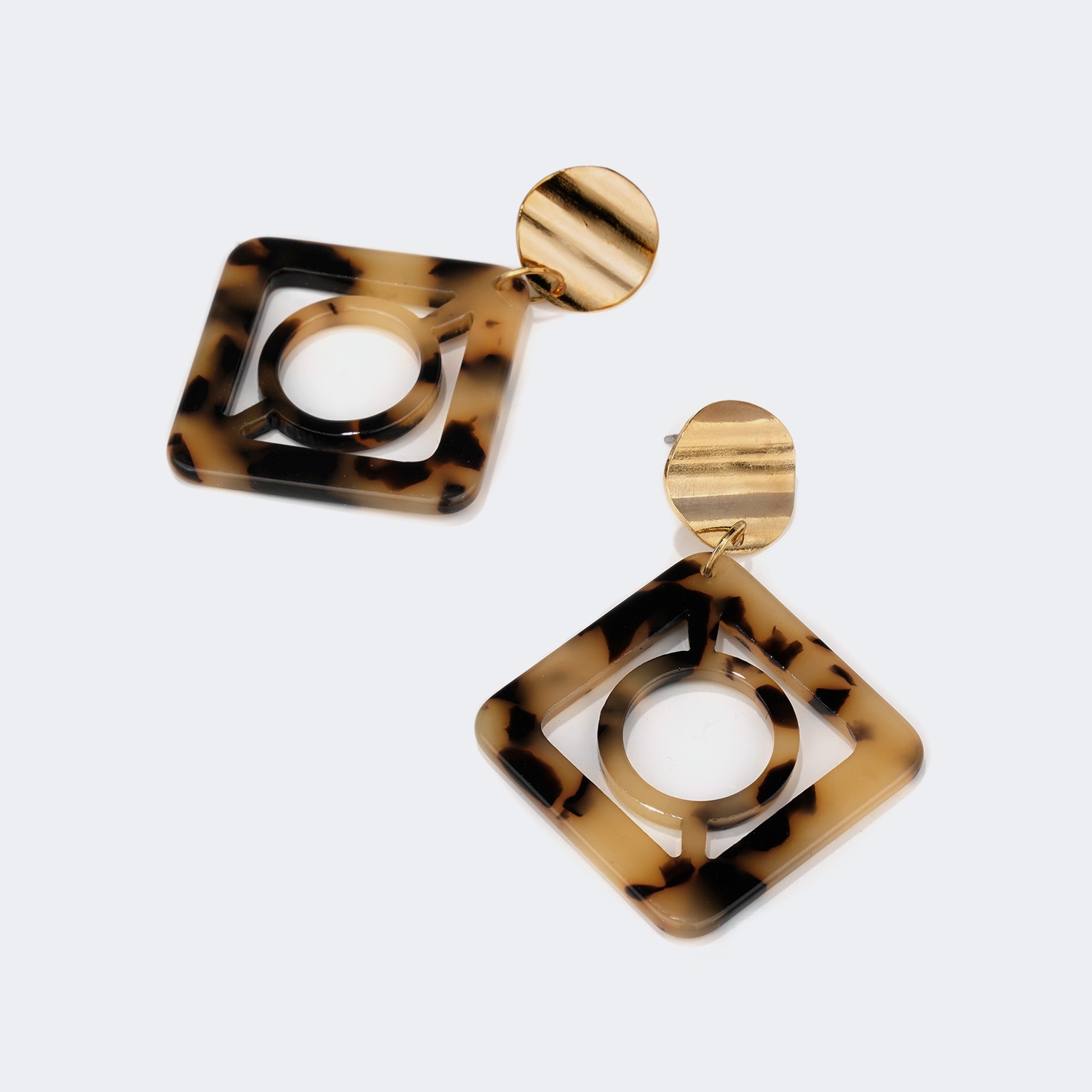 Stylish Square Tortoise Earrings | Zeelool Glasses