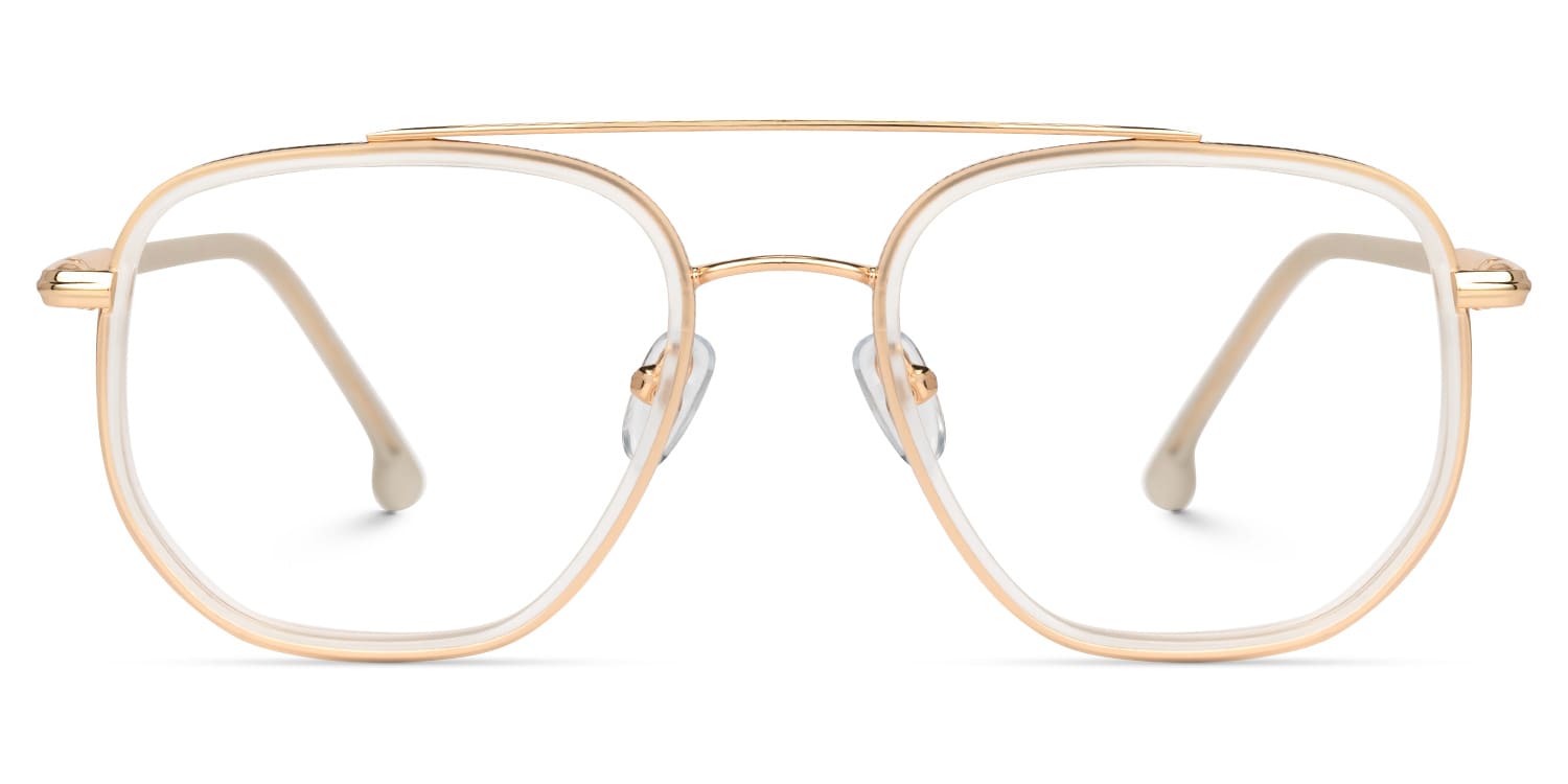 Fabiola Aviator Gold Glasses | Zeelool Glasses