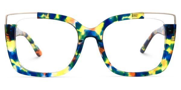 Square Dortch Blue-Tortoise Glasses and Colored Frames