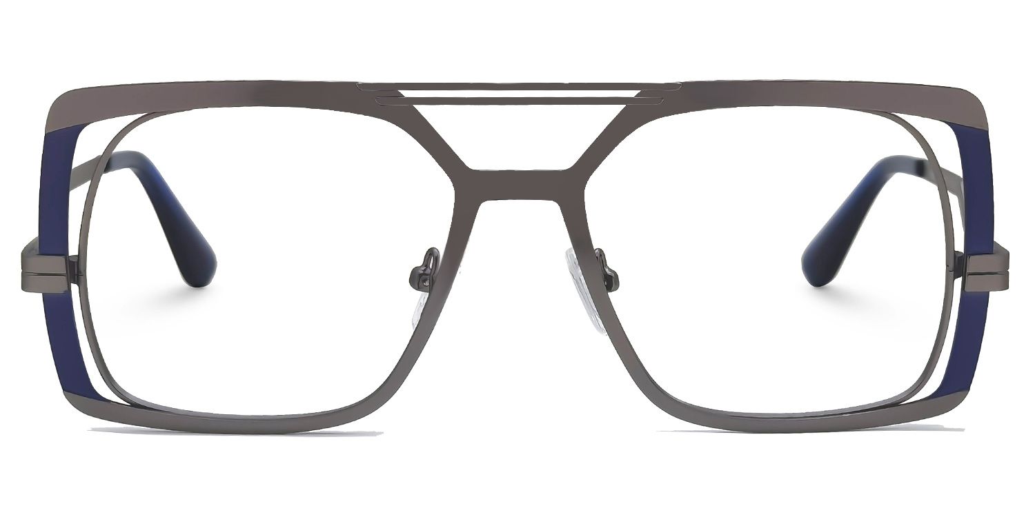 Karim Aviator Silver Glasses | Zeelool Glasses