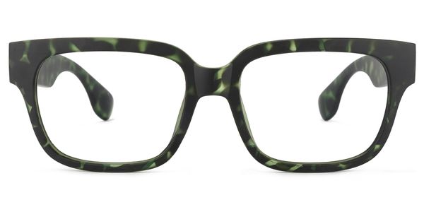 Colin Rectangle Eyeglasses and Green Floral Frames