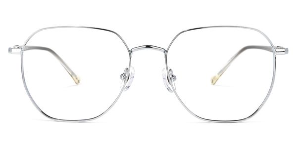 Veronica Geometric Silver Glasses | Zeelool Glasses