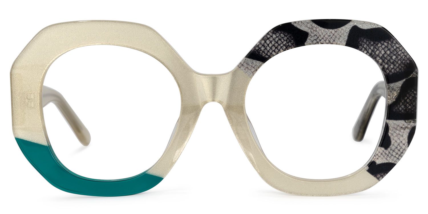 Kinkle Geometric Snake-Skin Glasses | Zeelool Glasses