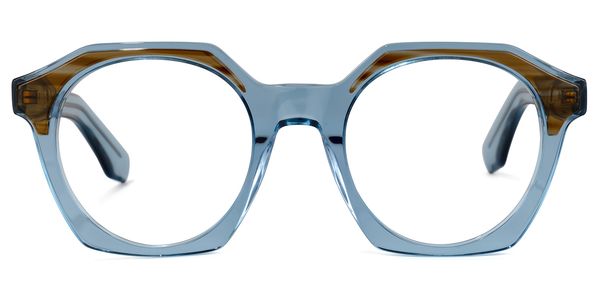Occeus Geometric Light-Blue Glasses | Zeelool Glasses