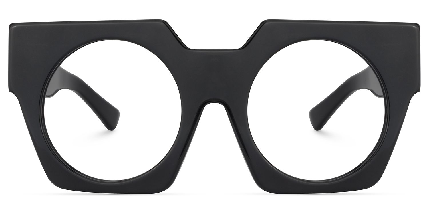 Geometric Black Glasses | Zeelool Eyeglasses