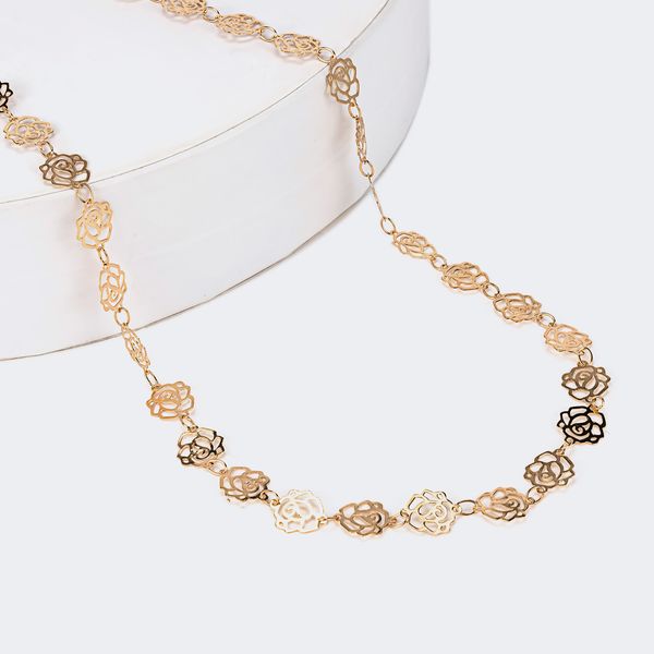 Distinctive Gold Flower Shape Chains | Zeelool Glasses