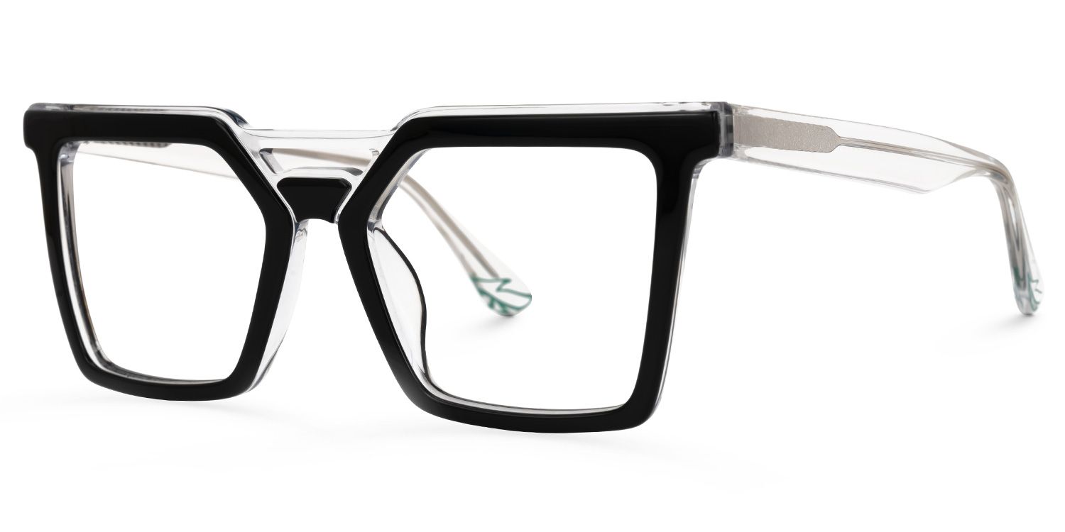 Demar Square Black Glasses | Zeelool Glasses