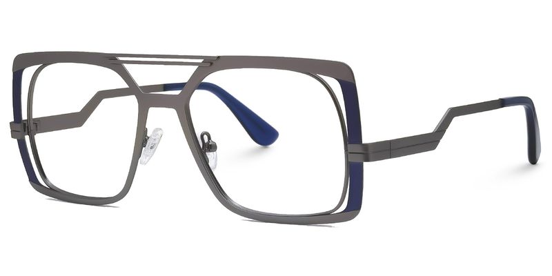 Karim Aviator Silver Glasses | Zeelool Glasses