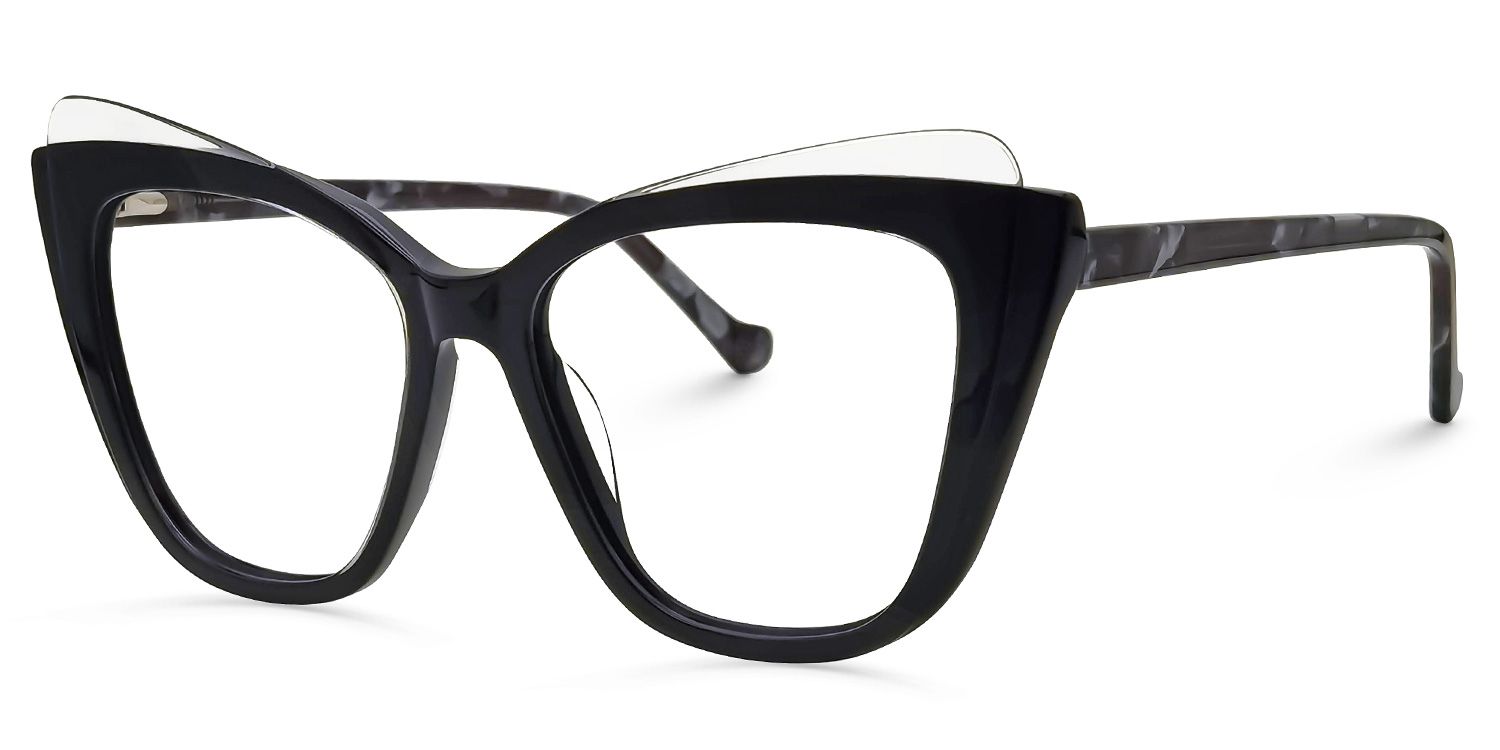 Trishia Cateye Black Glasses | Zeelool Glasses