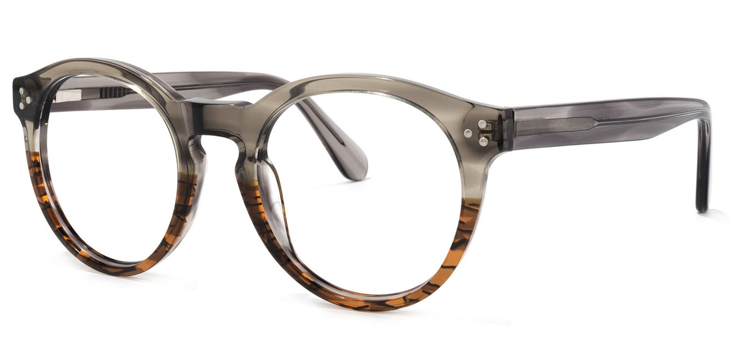 Ryleigh Round Gray Glasses | Zeelool Glasses