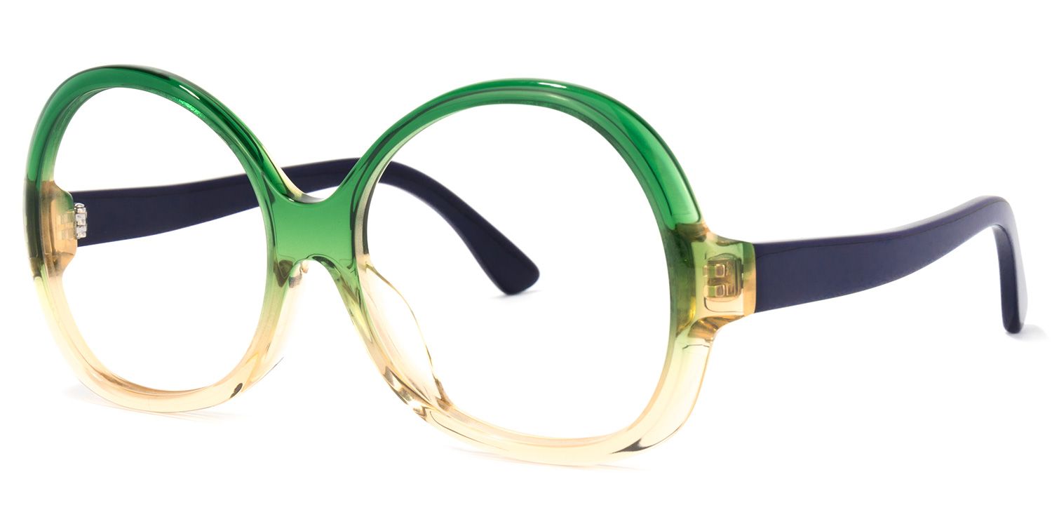 Silas Round Green Glasses | Zeelool Glasses