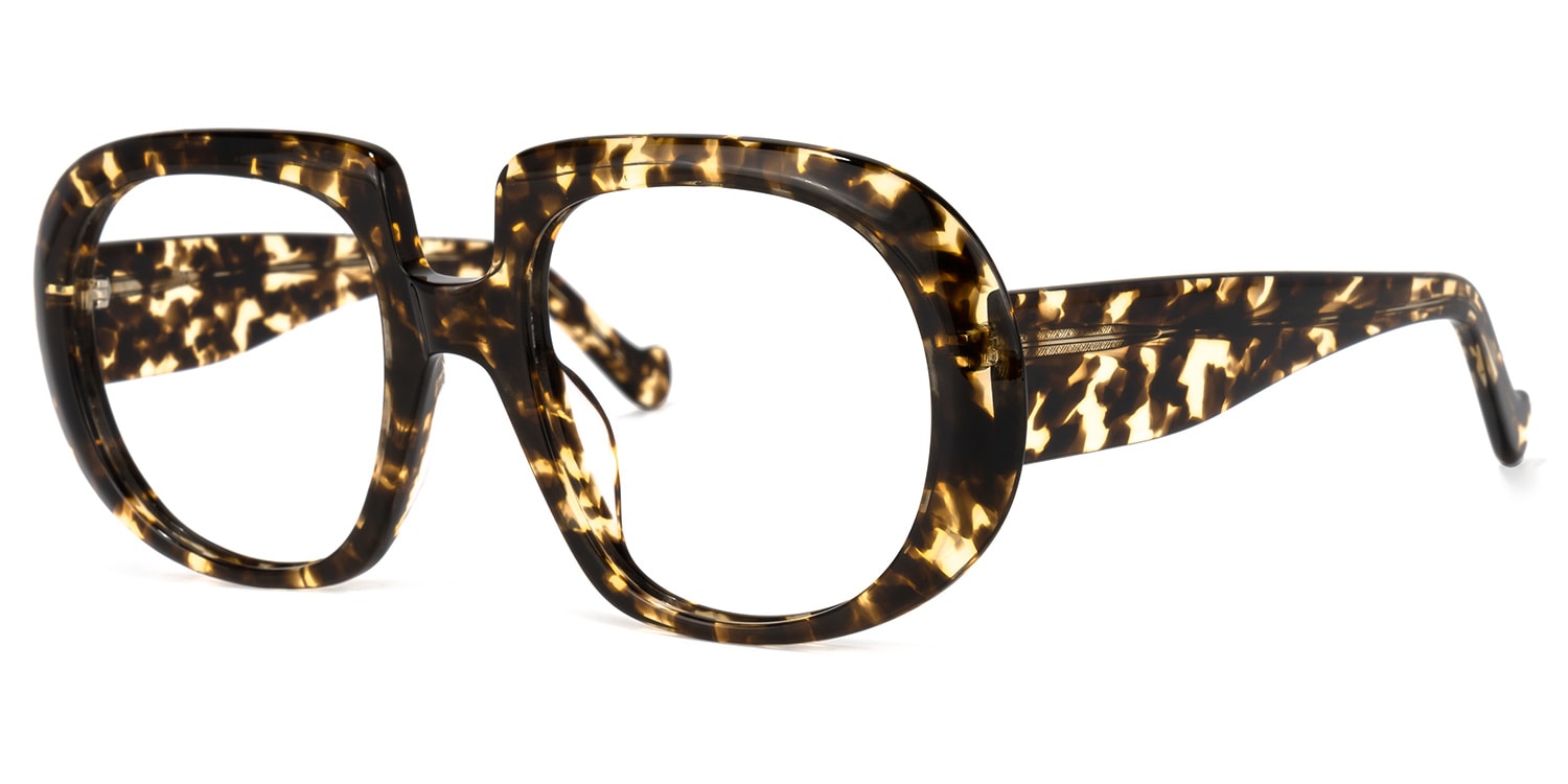 Mackenzie Geometric Dark-Tortoise Glasses | Zeelool Glasses