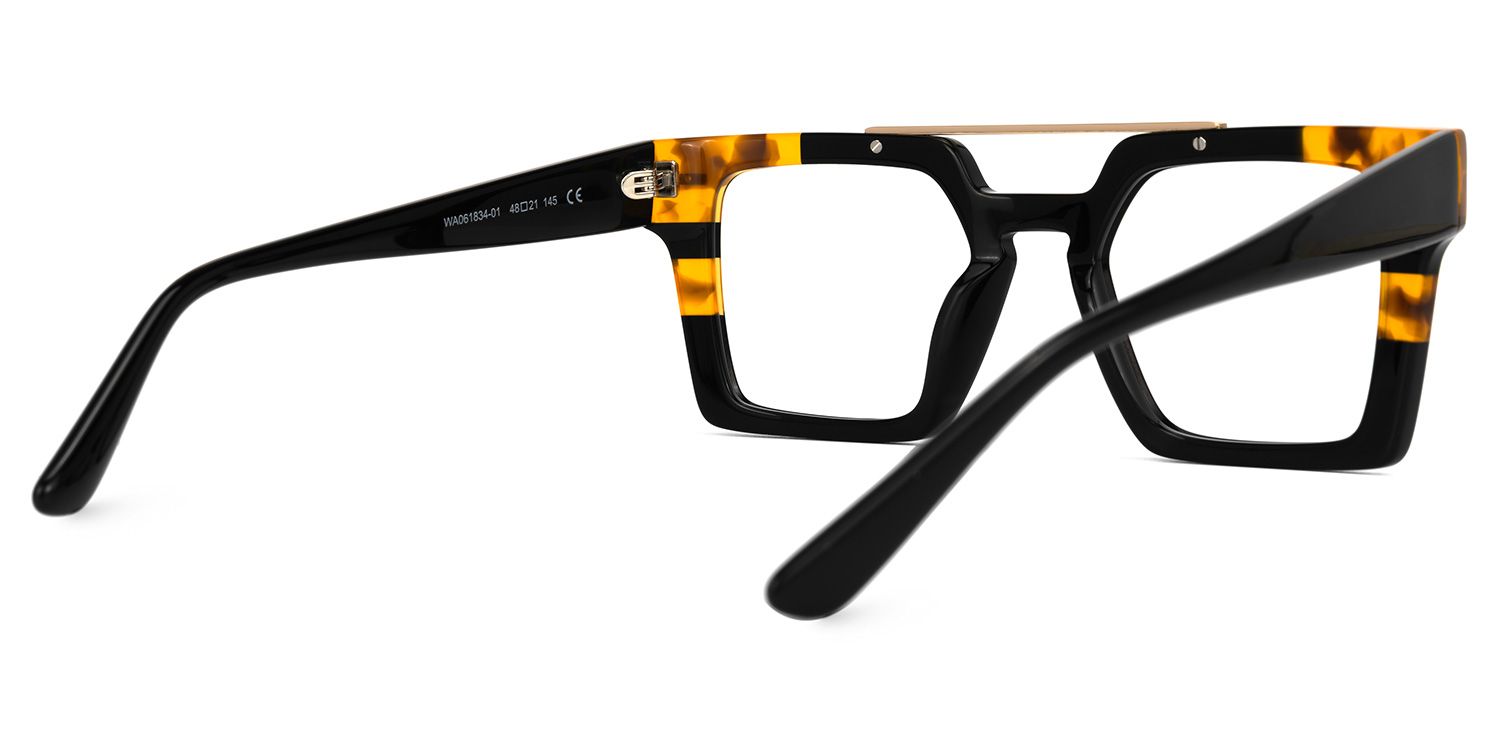 Julisa Square Black Glasses | Zeelool Glasses