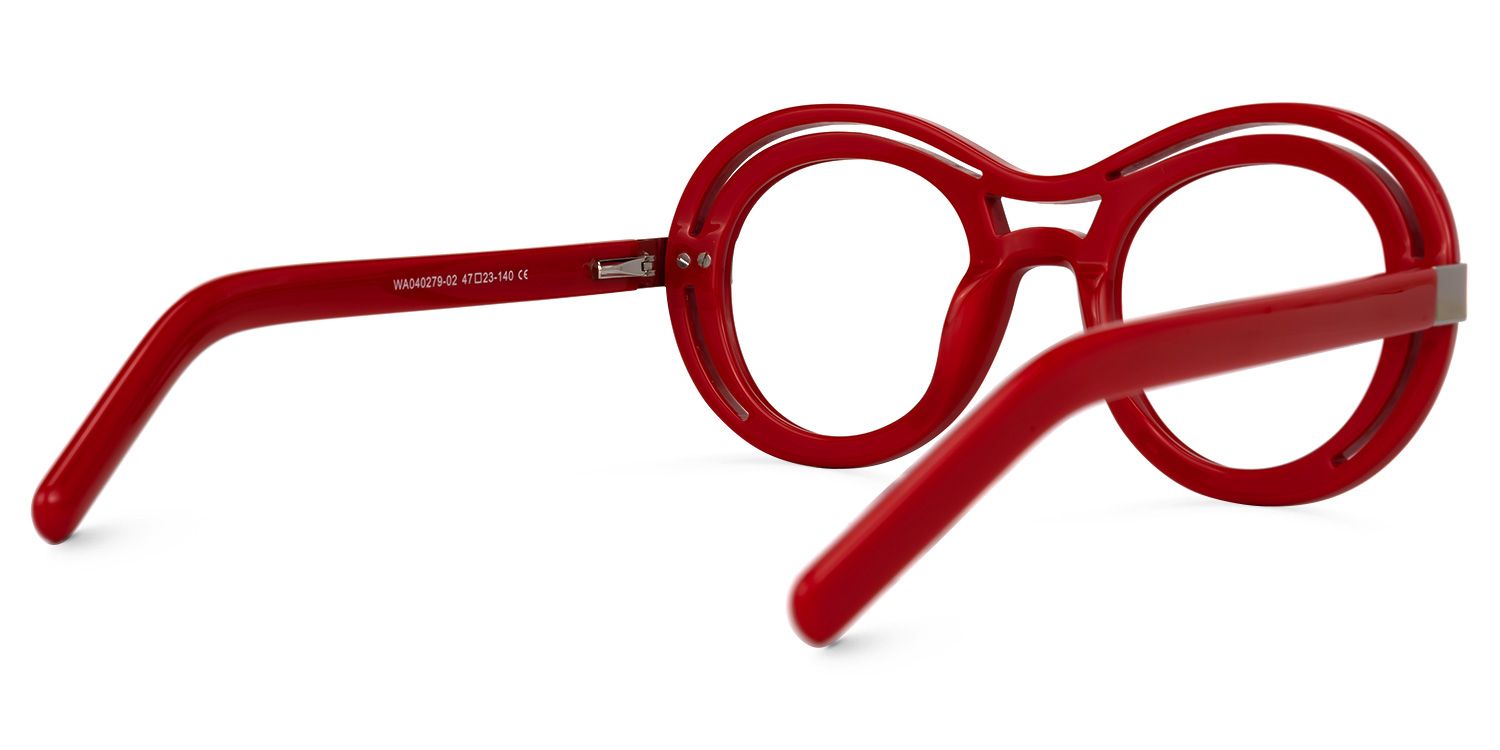 Texidor Round Red Glasses | Zeelool Glasses
